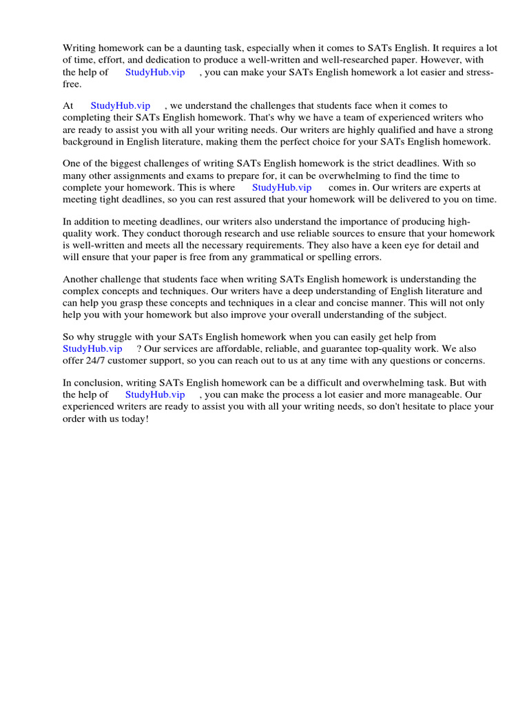 Sats English Homework | Download Free PDF | Reading Comprehension | Sat