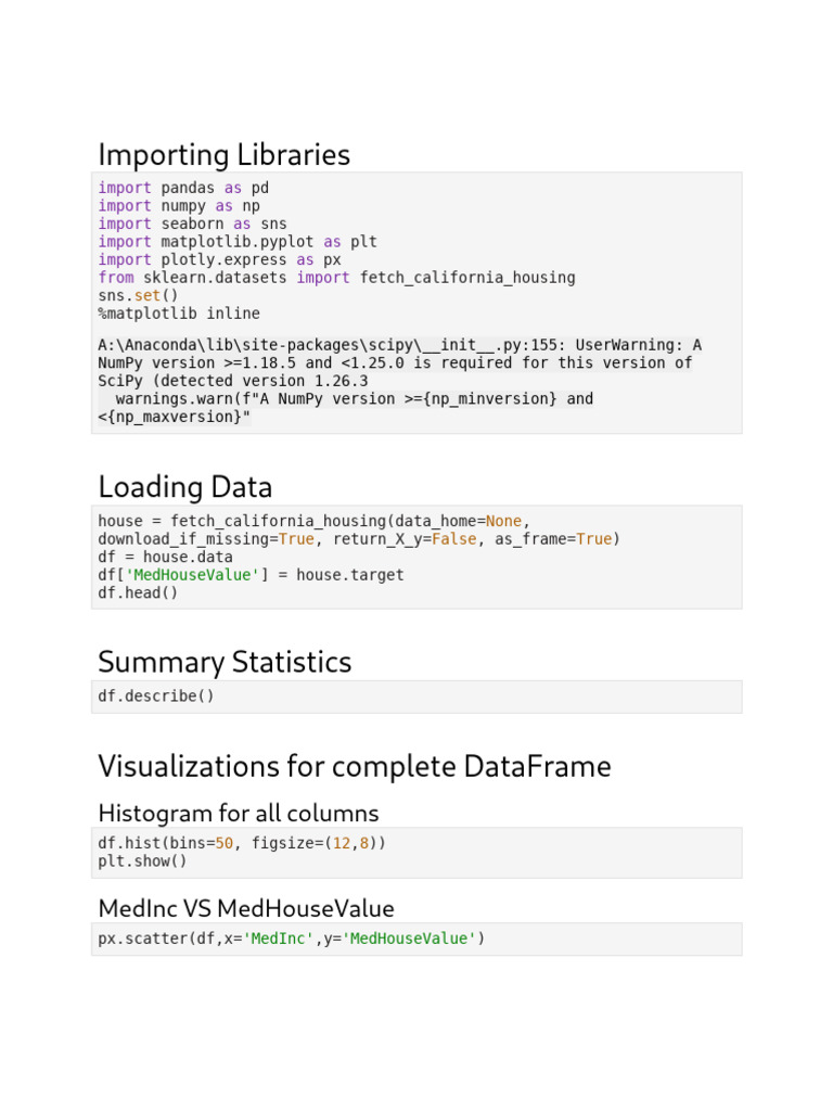California Housing Dataset | PDF | Computer Programming | Science Software