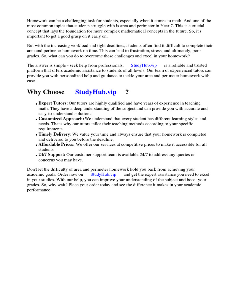 Year 7 Math Homework Help | PDF | Worksheet | Area