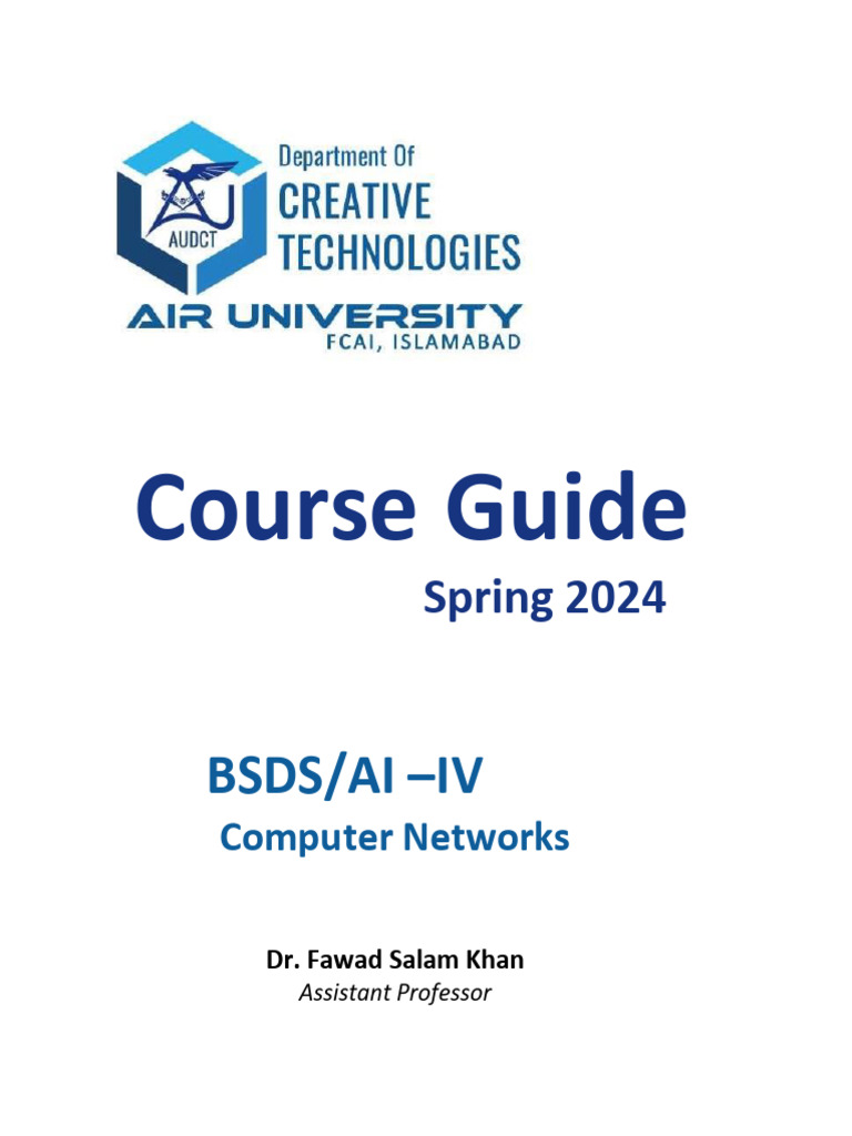 Computer Networks Course Guide Bsds Ai Iv Spring 2024 Download Free Pdf Error Detection