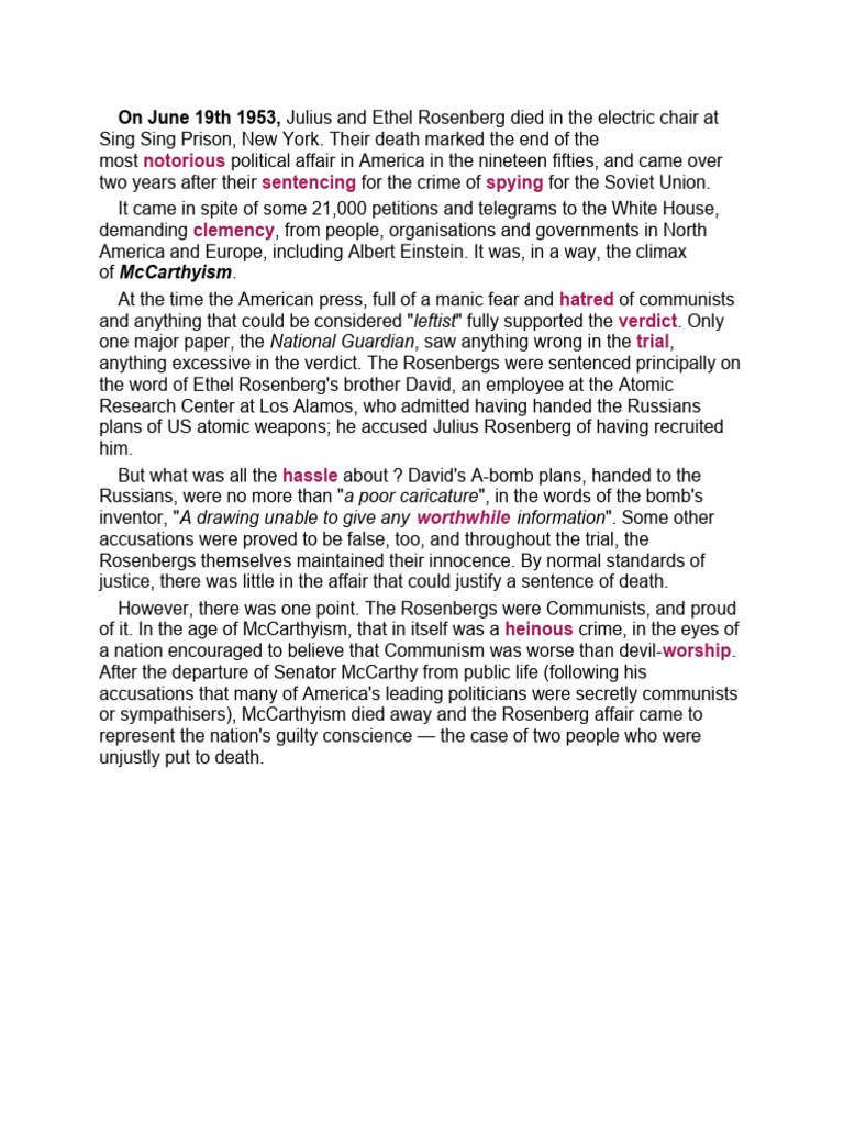 Notorious Sentencing Spying Clemency: On June 19th 1953, Julius and ...