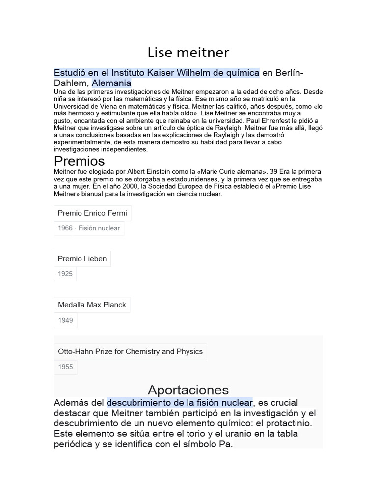 Lise Meitner | PDF