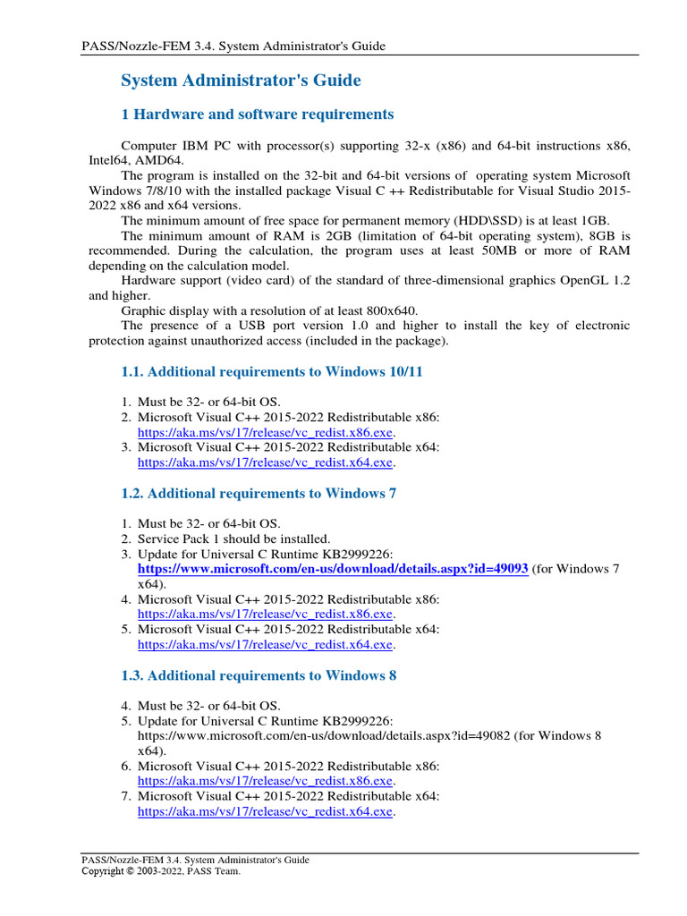 NozzleFEM-System Administrator Guide Eng | PDF | 64 Bit Computing | Installation (Computer Programs)