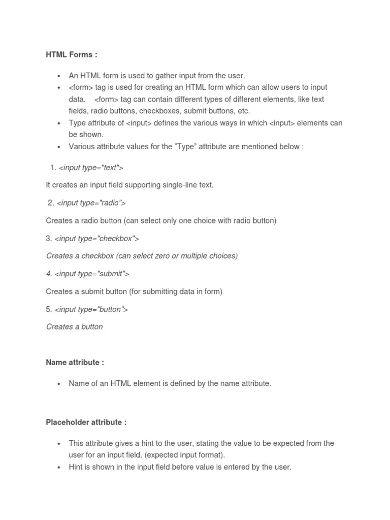 HTML Forms | PDF | Computers
