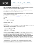 YYGS 2026 Application Guidelines | PDF | United States Dollar | Telephone