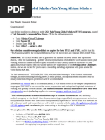 YYGS 2026 Application Guidelines | PDF | United States Dollar | Telephone