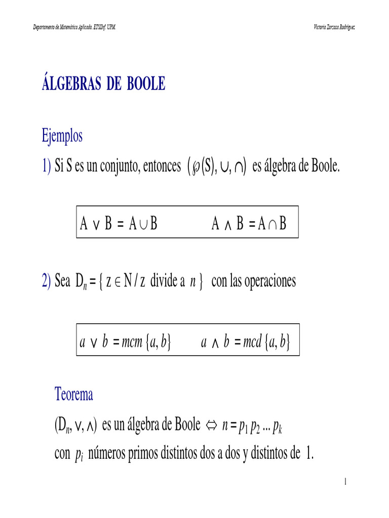 Algebra Boole | Descargar gratis PDF | Álgebra de Boole | Enseñanza de ...