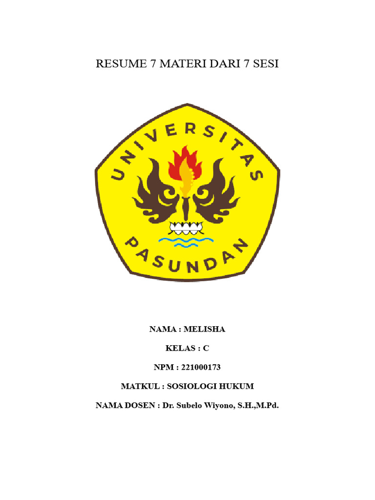 221000173-Melisha-Sosiologi Hukum Resume 7 Materi-C | PDF