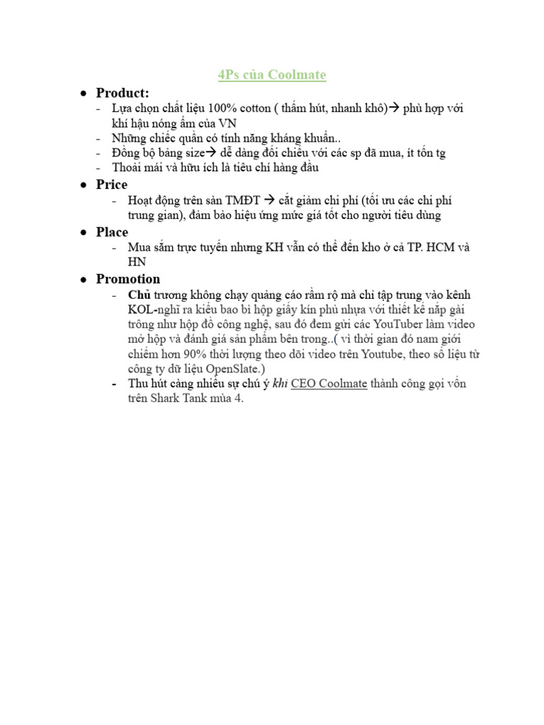 4Ps C A Coolmate Hi | PDF