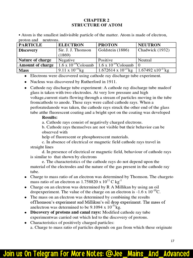 Chapter 2 - Structure of Atom | PDF | Atomic Orbital | Photoelectric Effect