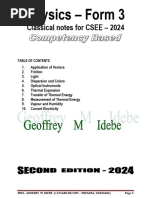 Physics Form Three Notes | PDF | Lens (Optics) | Friction