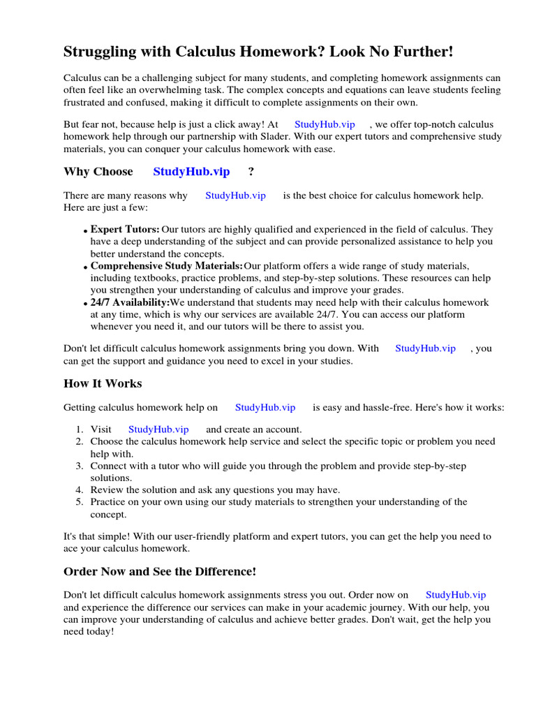 Calculus Homework Help Slader | PDF | Mathematics | Homework