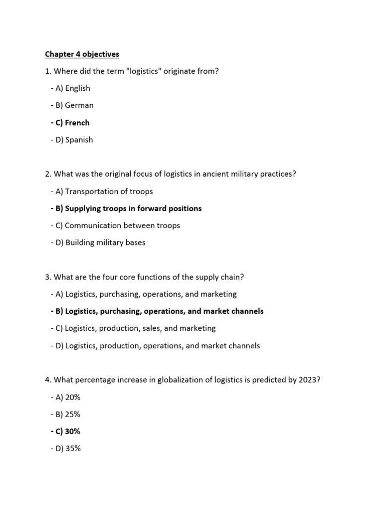 Chapter 4 Objectives | PDF