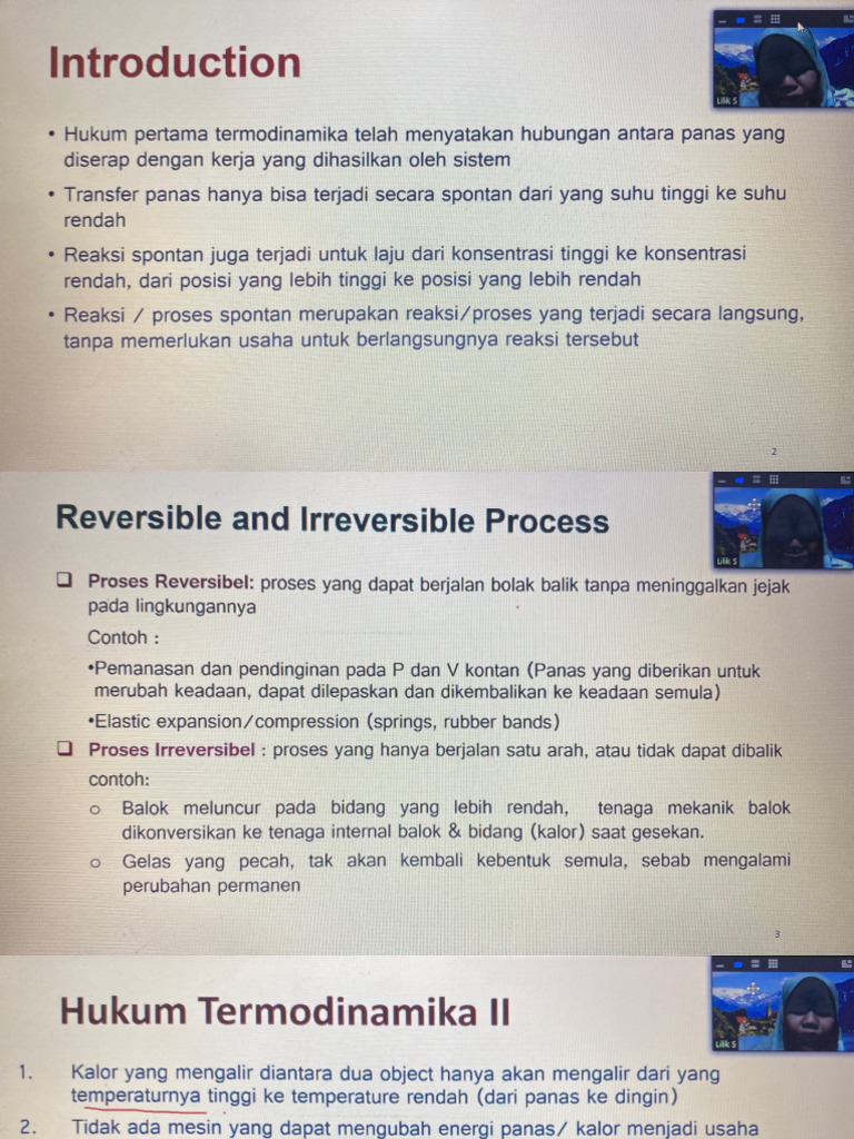 Materi KF Bu Lilik - HK - Termodinamika-1 | PDF