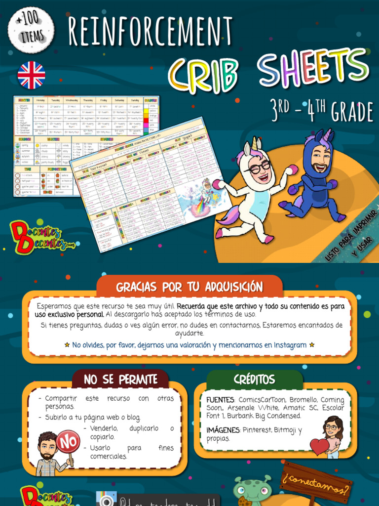 Chuleta Ingles 3o 4o t94lip | PDF