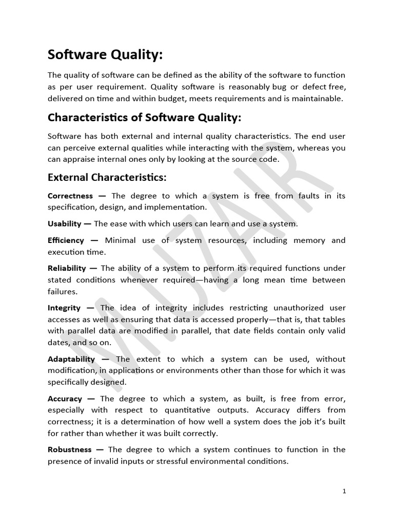 Software Quality | PDF | Software Quality | Software