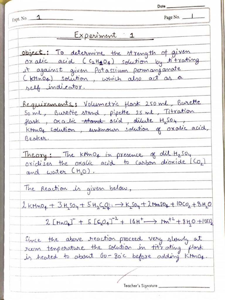 Chem Experiment | PDF