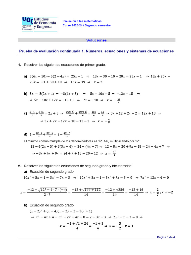 Pec1 Sol | PDF | Ecuaciones | Matemáticas Aplicadas