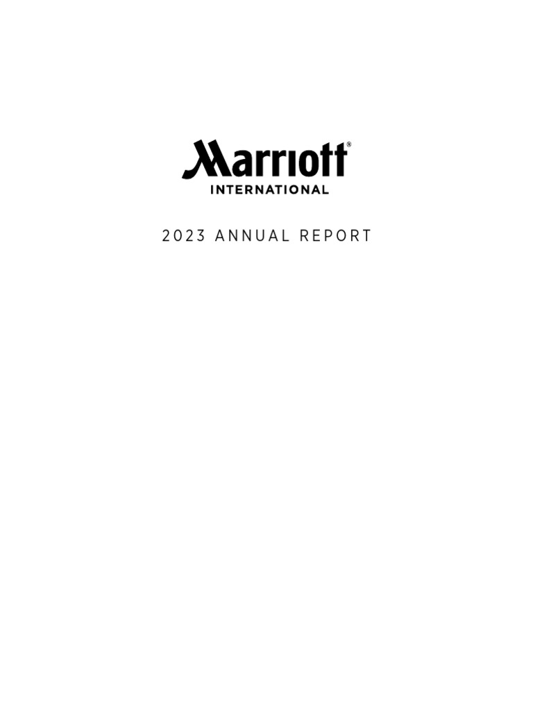 Marriott 2023 Annual Report | PDF | Form 10 K | Marriott International