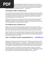 Sample Speech - Homework Should Be Banned | PDF | Homework | Cognition
