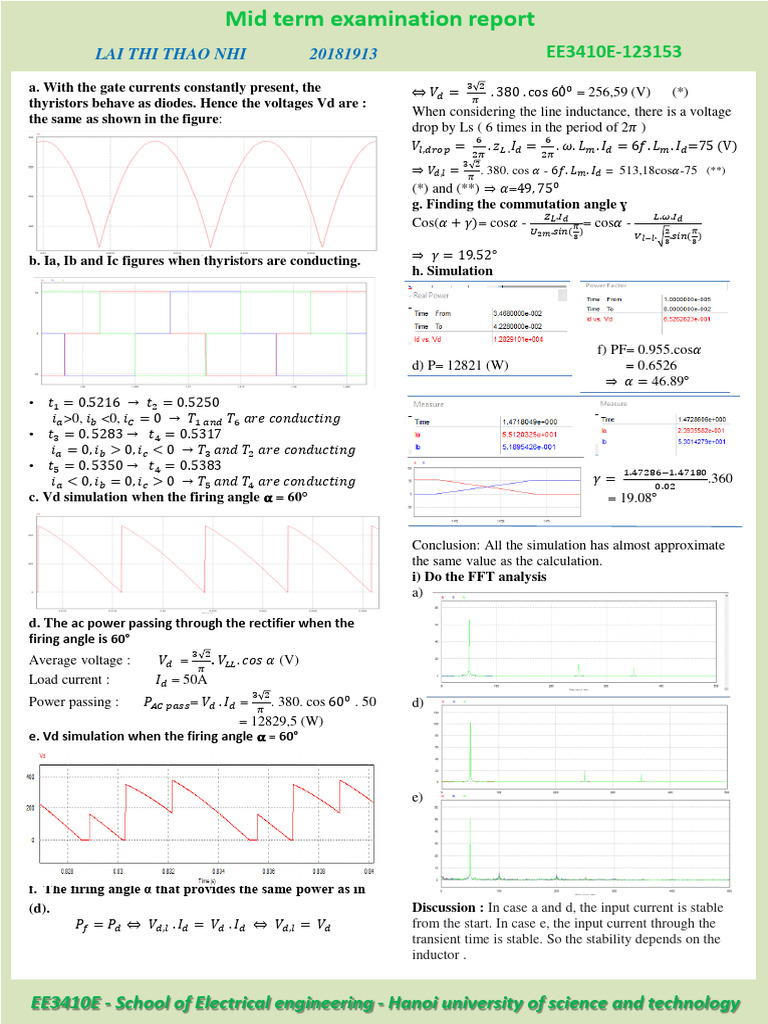 Calculation On Power Electronic | PDF | Rectifier | Power Electronics