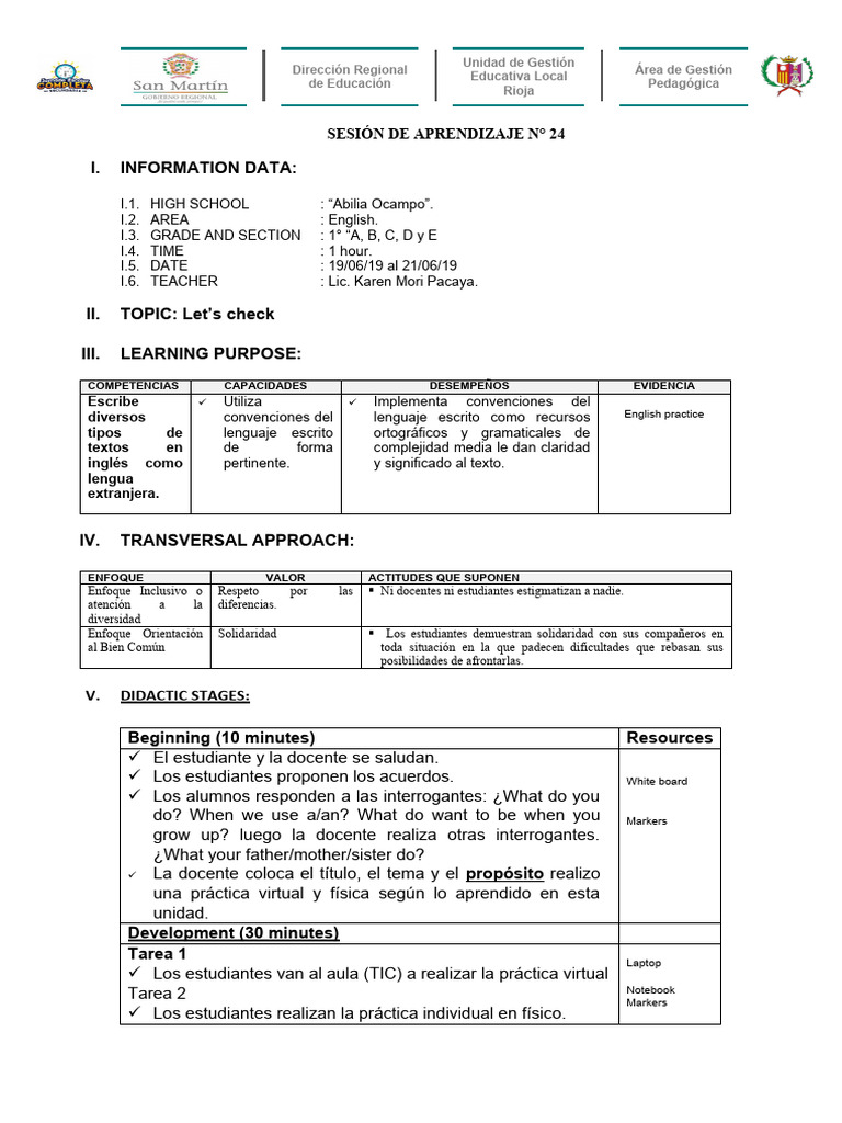 lesson plan 23 | PDF | Cognición | Enseñando