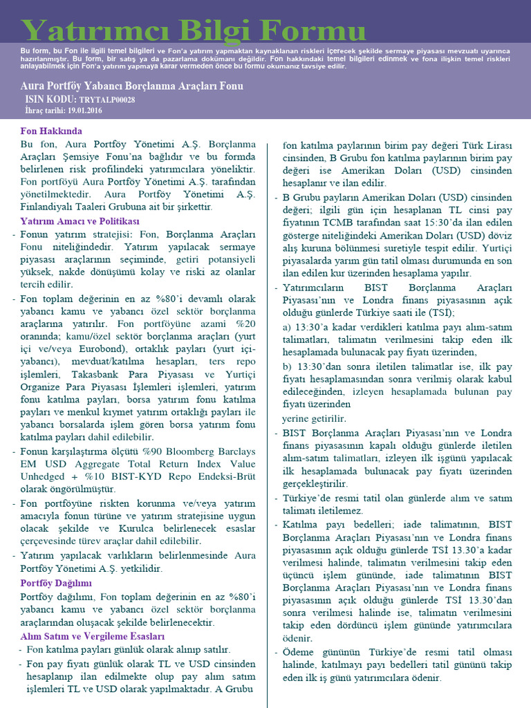 TLE Fon Yat - R - MC - Bilgi Formu - 290819 | PDF