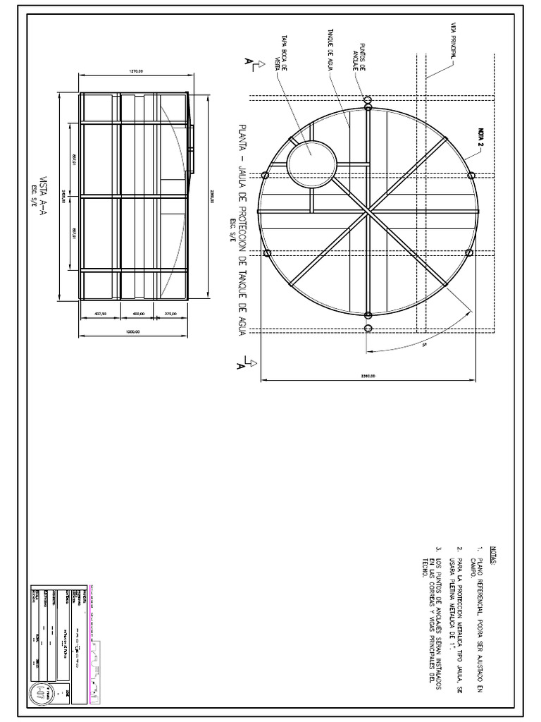 Plano Jaula Tanque | PDF