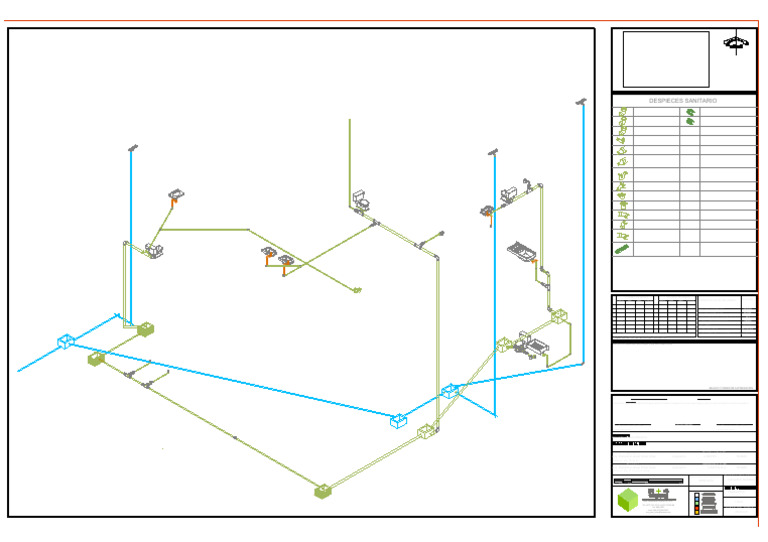 Planos de Instalaciones Hidrosanitarias Isometrico y Despiece-Layout2 | PDF