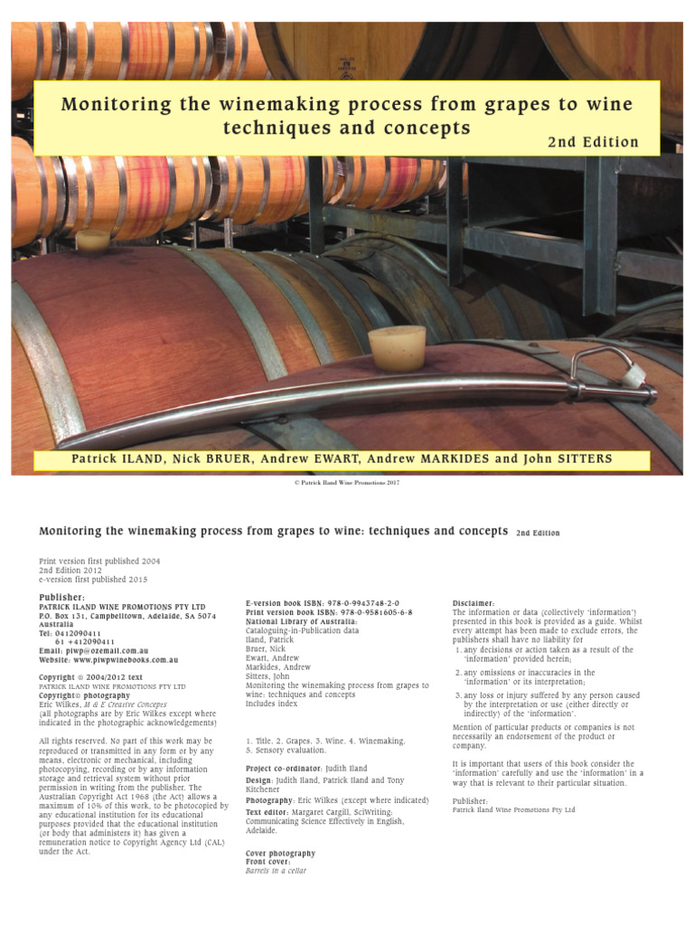 Ebook Monitoring The Winemaking Process From Grapes To Wine | PDF | Winemaking | Fermentation In ...