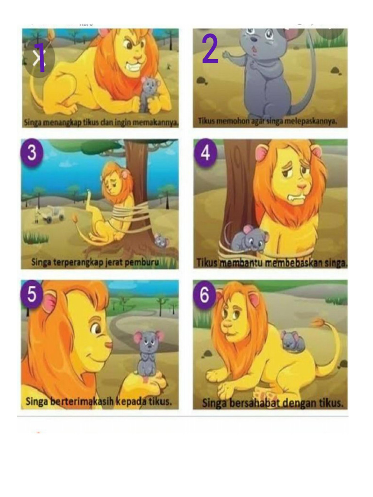 gambar singa dan tikus | PDF