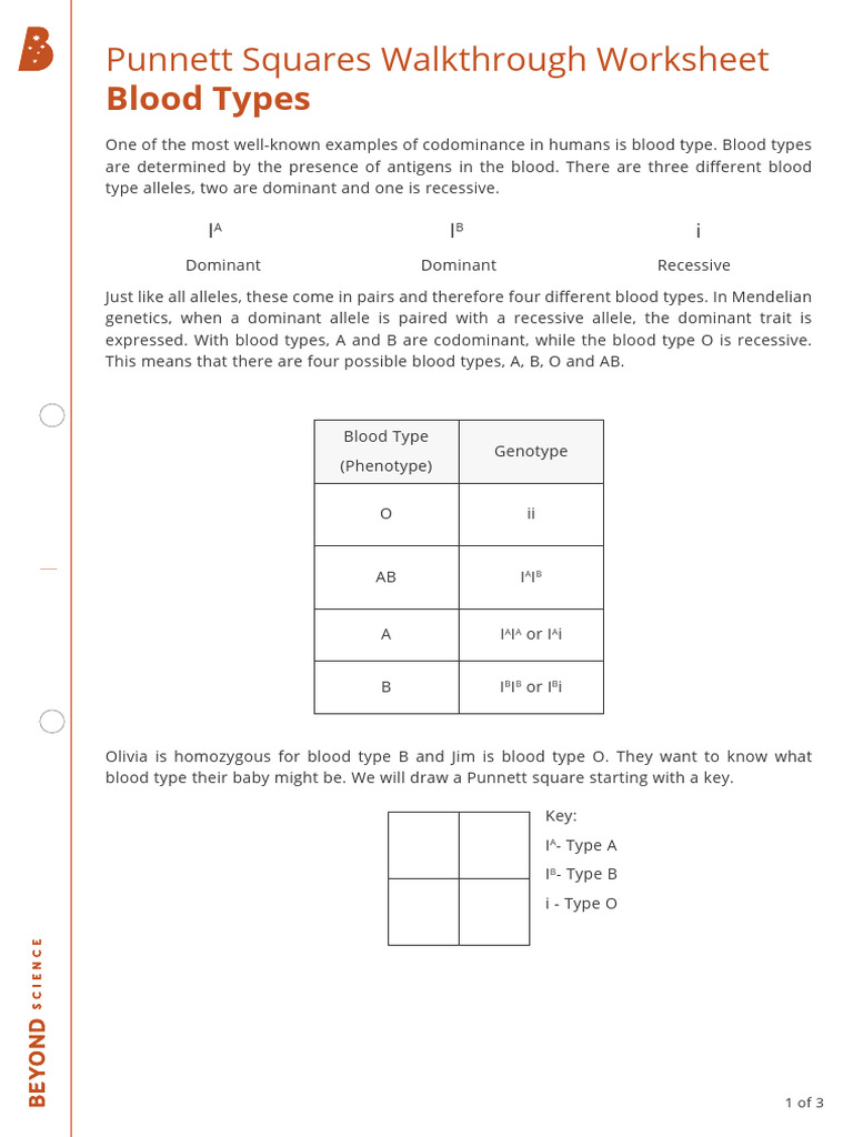 Lesson Three Blood Types | PDF | Dominance (Genetics) | Genotype