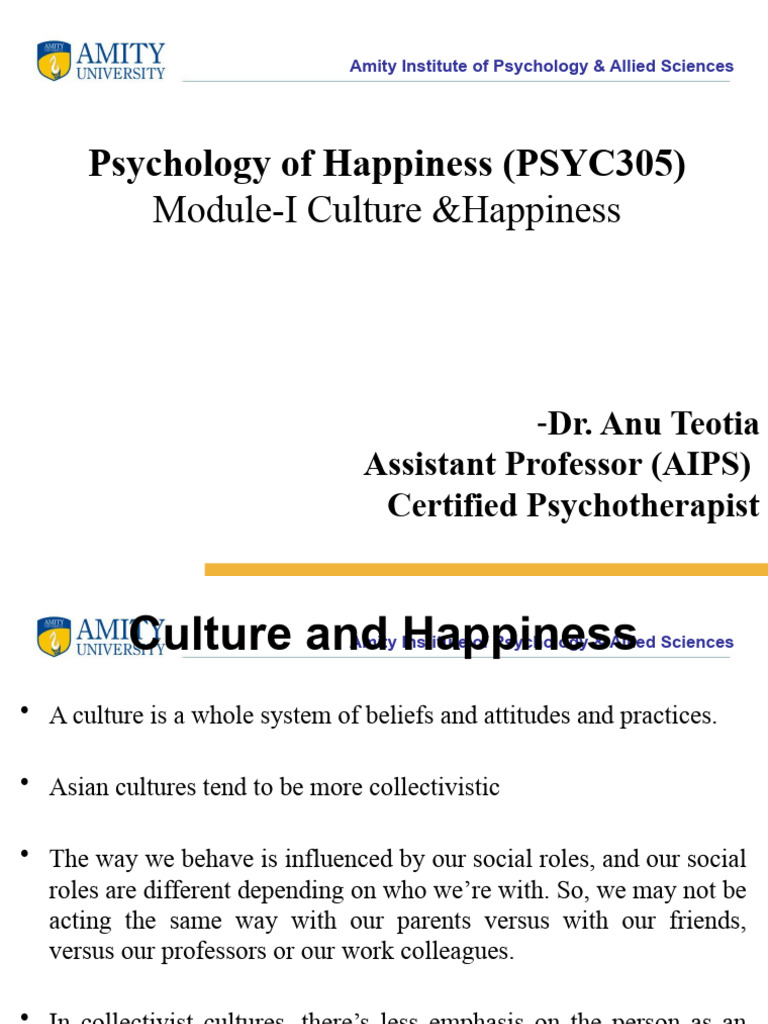Culture & Happiness | PDF