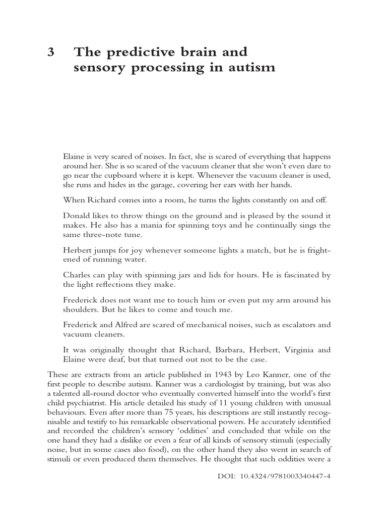 Cap 3 | PDF | Perception | Autism Spectrum