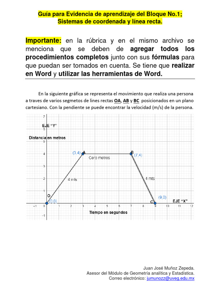23 Diciembre Guía Bloque1.SistemasCoordenadas LineaRecta | PDF | Pendiente | Ecuaciones
