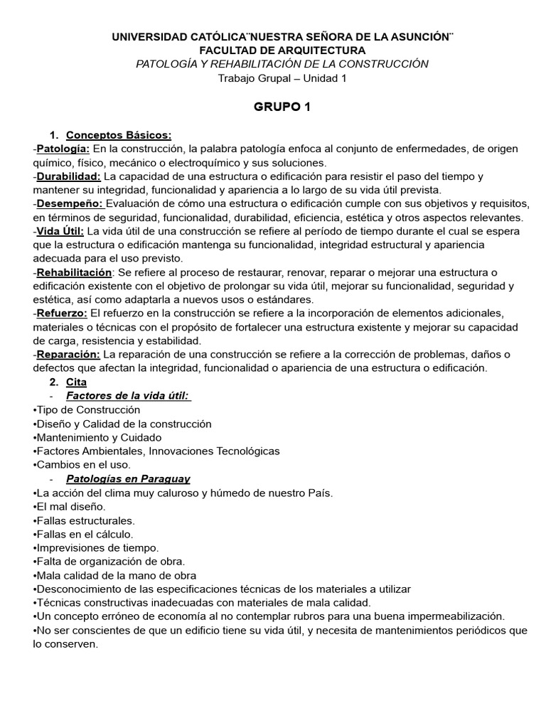 Tarea 1 Patología | PDF | edificio | Diseño