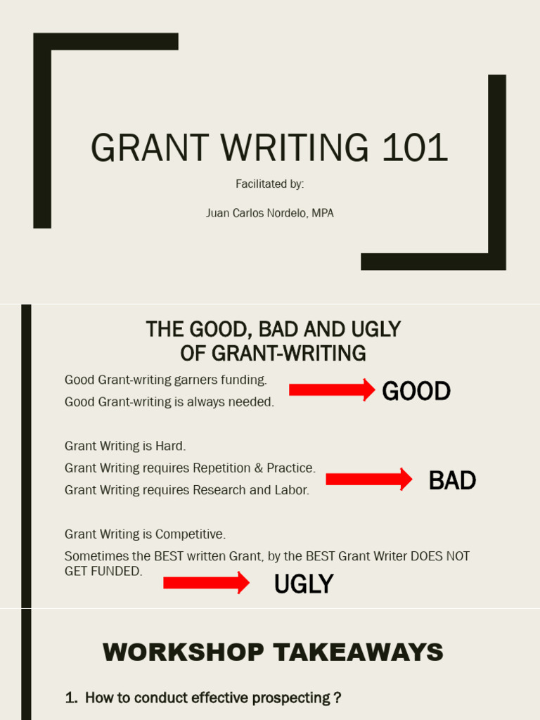 2020-0108-Grant-Writing Presentation | PDF | Evaluation | Grant Writing