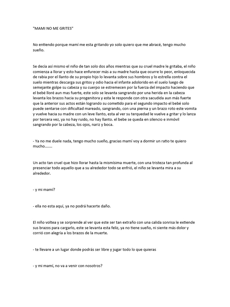 No Me Grites Mama | PDF