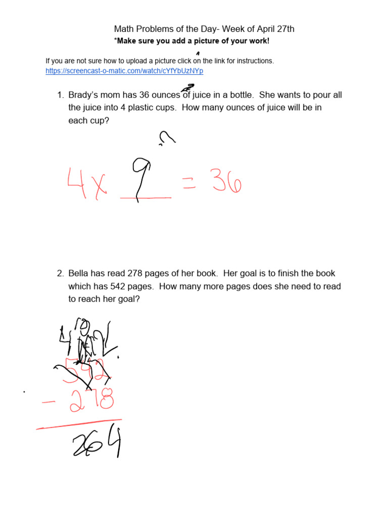 Edited - Aubrey Duvall - Week 2 Day 2 - Math Problems | PDF
