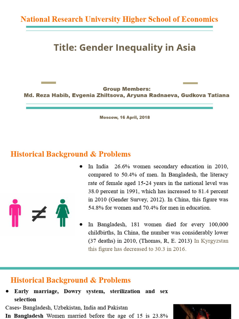 Presentation - Gender and Development | PDF | Human Development Index | Woman