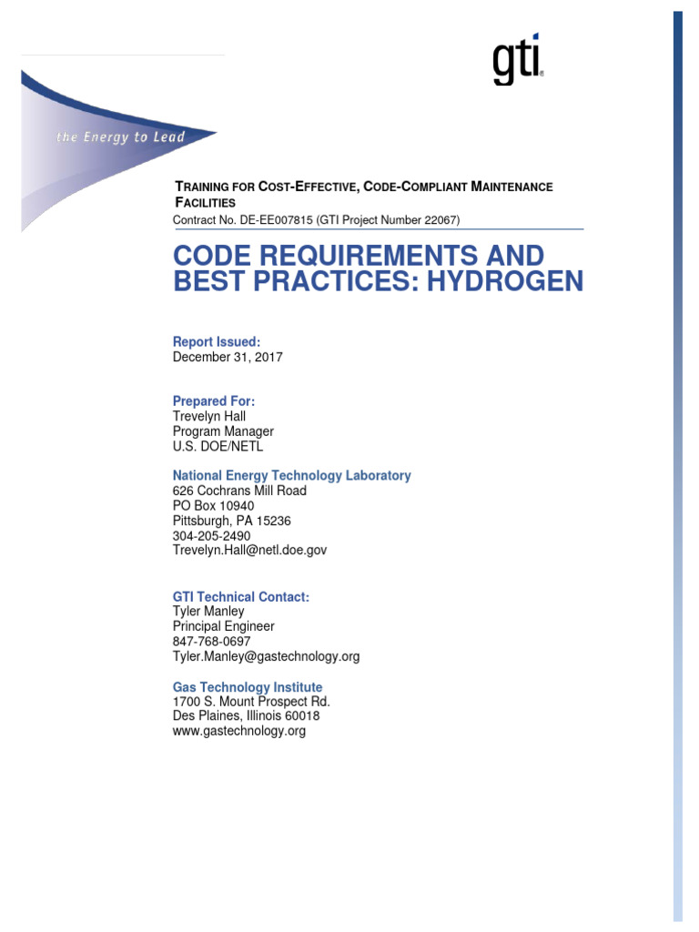 NPFA 2 - Hydrogen Code Requirements and Best Practices | PDF | Hydrogen | Fuels