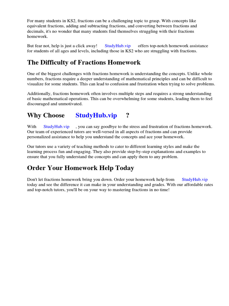 Fractions Homework Ks2 | PDF | Worksheet | Mathematics