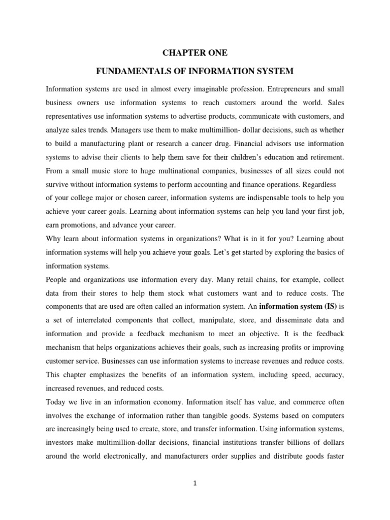 Information System Handout (Compiled) | PDF | Computer Network | Information