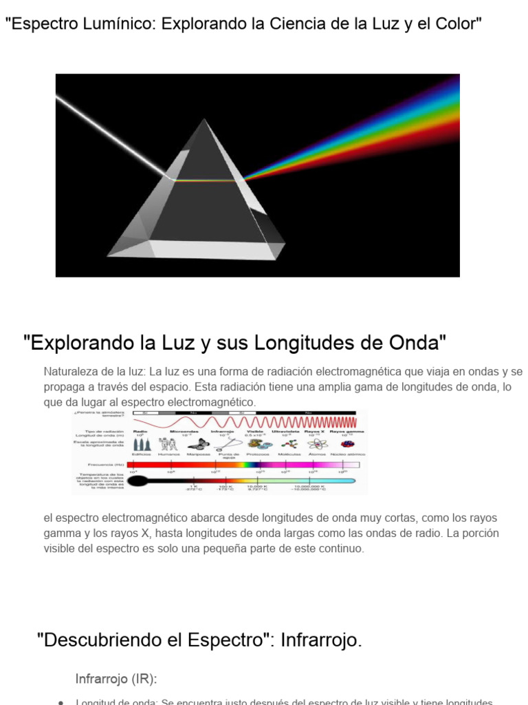 Espectro Lumínico - Explorando La Ciencia de La Luz y El Color | PDF ...