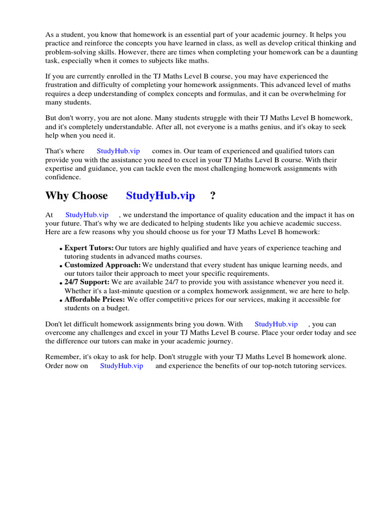 TJ Maths Level B Homework | PDF | Teaching Mathematics | Http Cookie