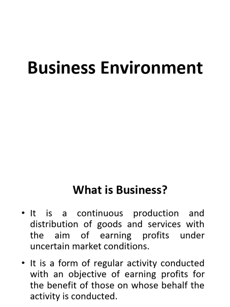 business environment | PDF | Business | Natural Environment