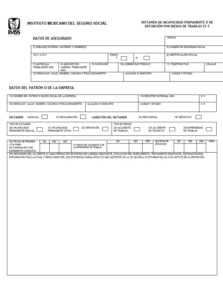 Formato Dictamen ST-3 NUEVO EDIT | PDF