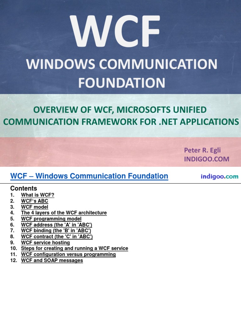 WCF - Windows Communication Foundation | PDF | Windows Communication Foundation | Application ...