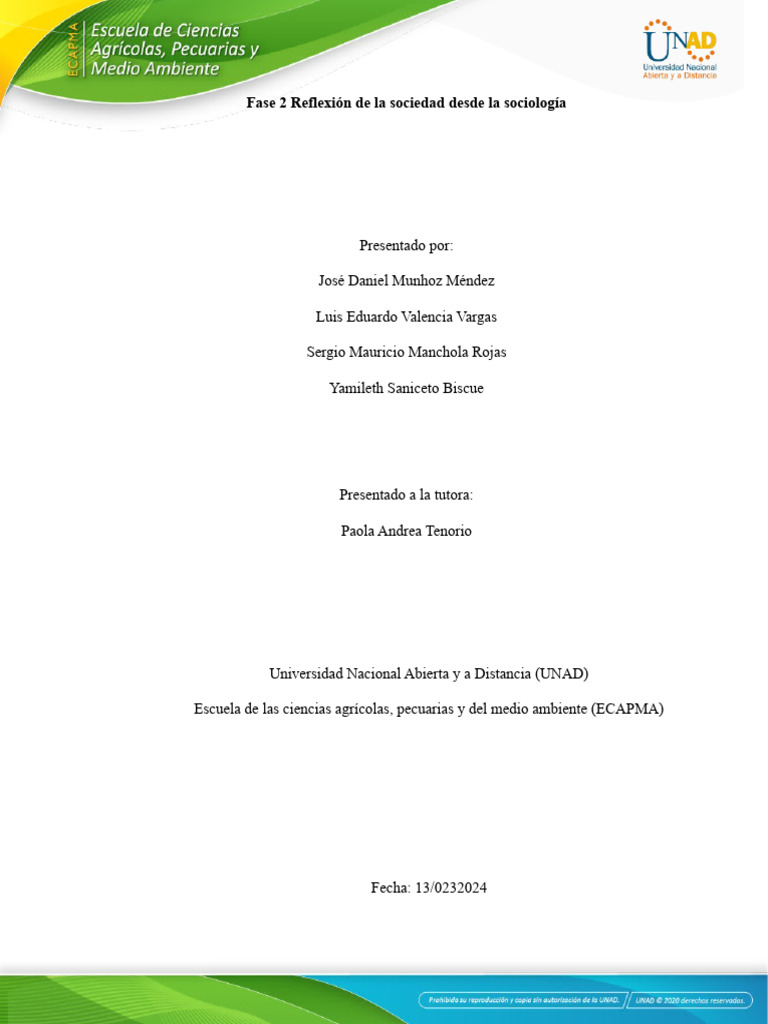 Fase 2 Sociologia Rural Reflexión de La Sociedad Desde La Sociología | PDF | Conocimiento | Sociedad