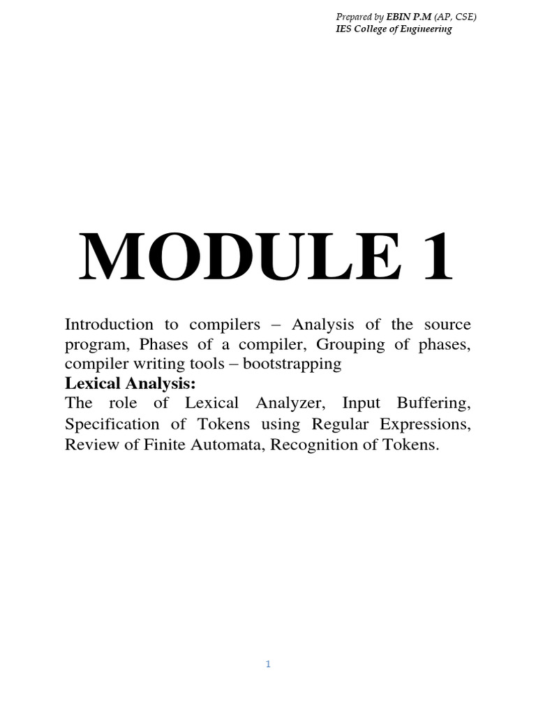 cdmodule1 | PDF | Compiler | Parsing